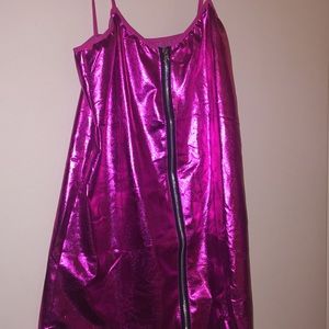 Dresses | Gorgeous Metallic Hot Pink Dress | Poshmark